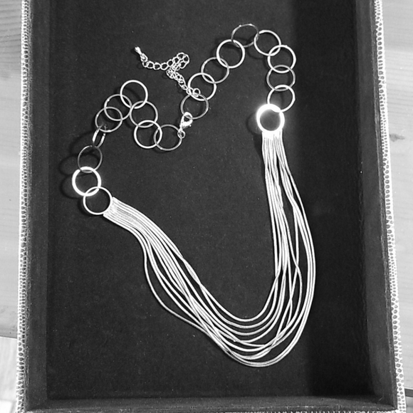 Jewelry | Silver Liquid Chain Waterfall Necklace | Poshmark